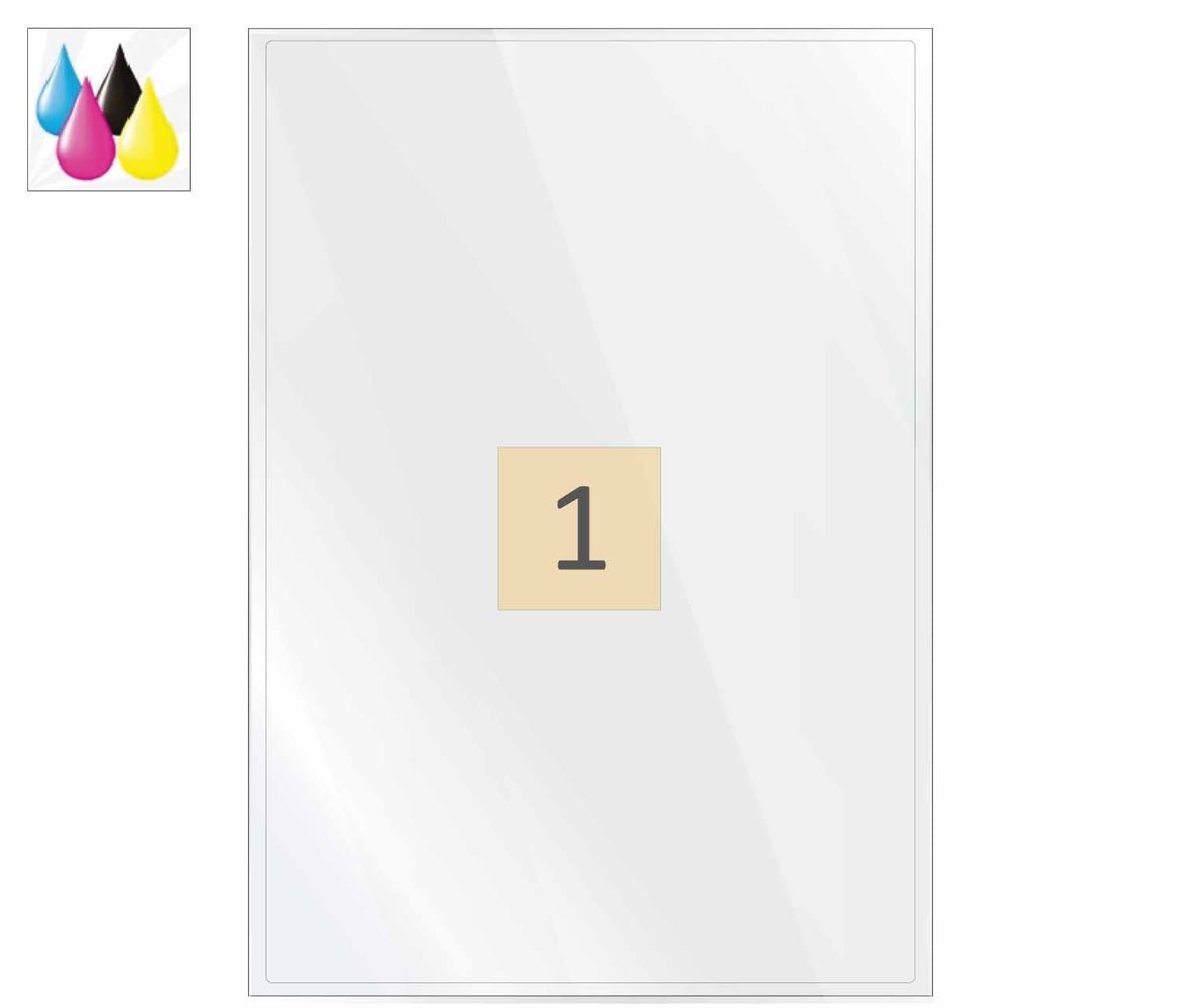 Inkjet Transparent gloss Labels (200mm x 289mm) | A4Sheets.co.uk