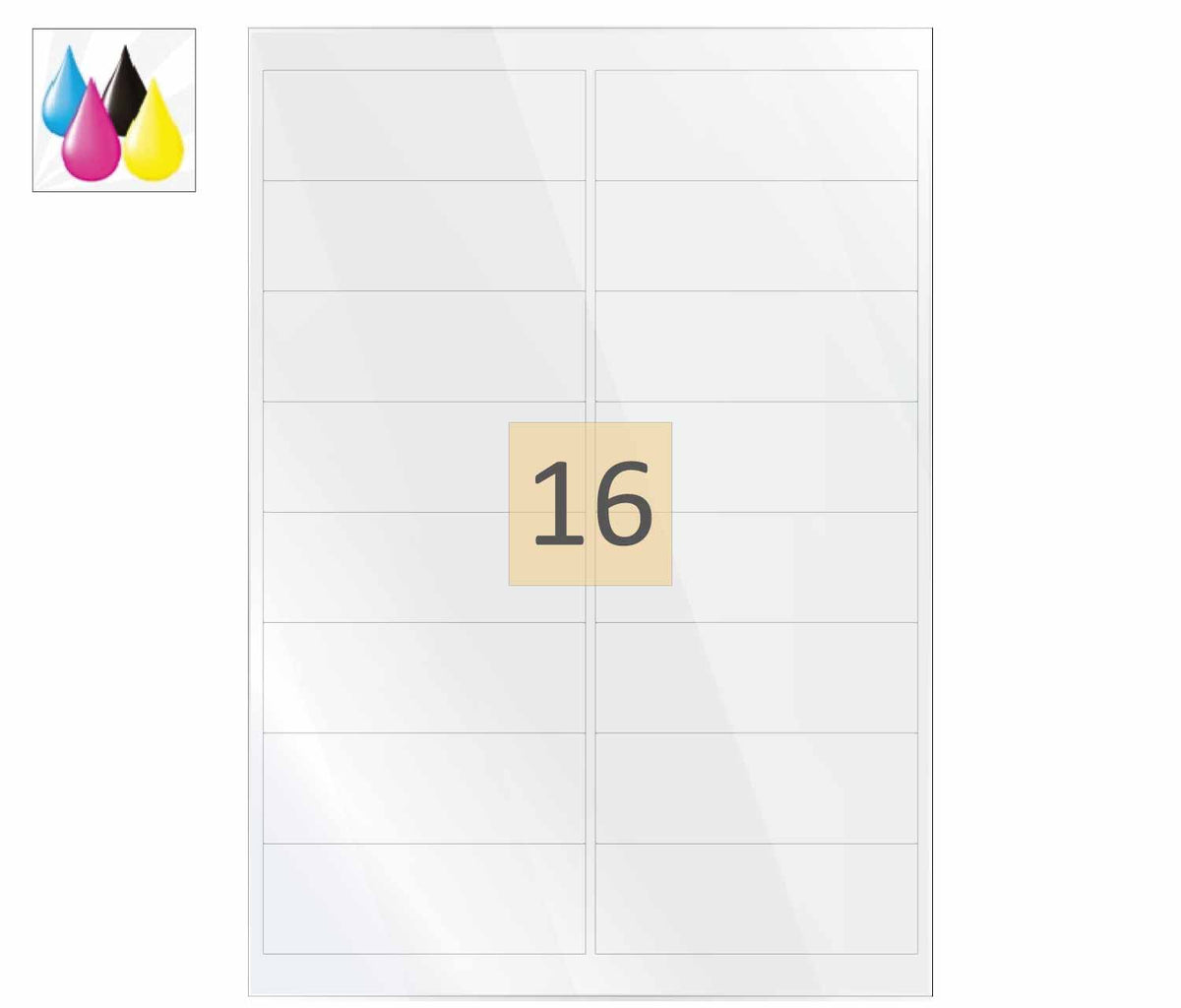 Inkjet Transparent gloss Labels (99mm x 34mm) | A4Sheets.co.uk