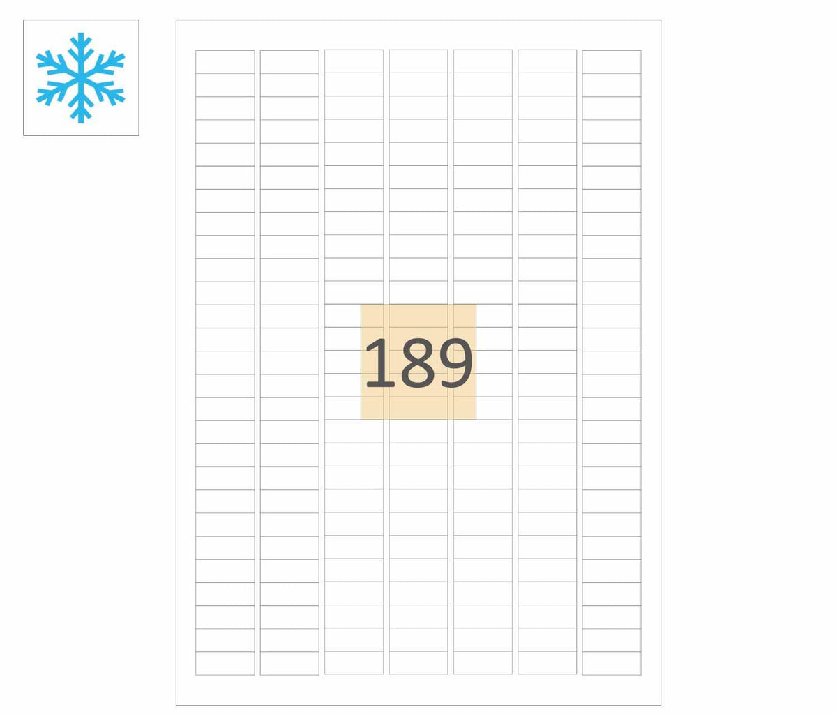 189 Freezer Adhesive Labels (25mm x 10mm) | A4Sheets.co.uk