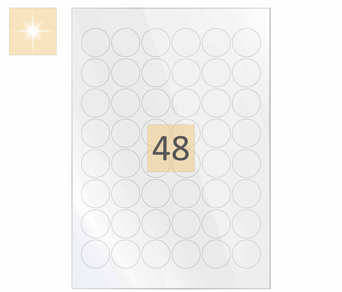 Round Transparent gloss Labels (30mm) | A4Sheets.co.uk
